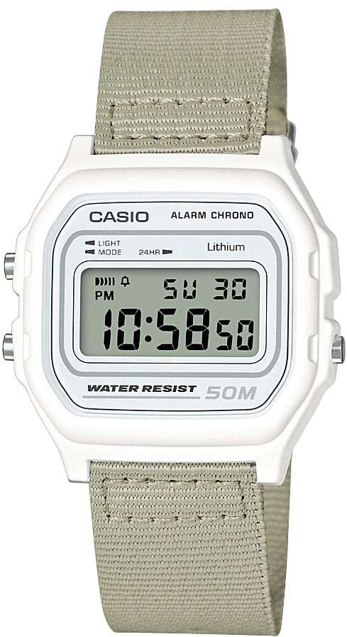 Casio Classic Collection Green Fabric Strap Unisex Chronograph ...