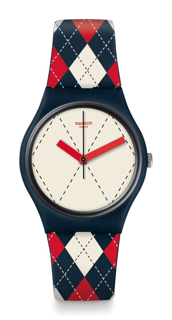 Swatch Socquette Golf Blue Plastic Case Blue Silicone Strap White Dial ...