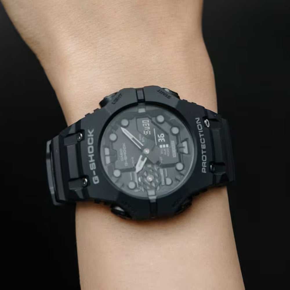 Casio G-Shock Quarz Schwarzes Zifferblatt Herrenarmbanduhr GA-B001-1AER