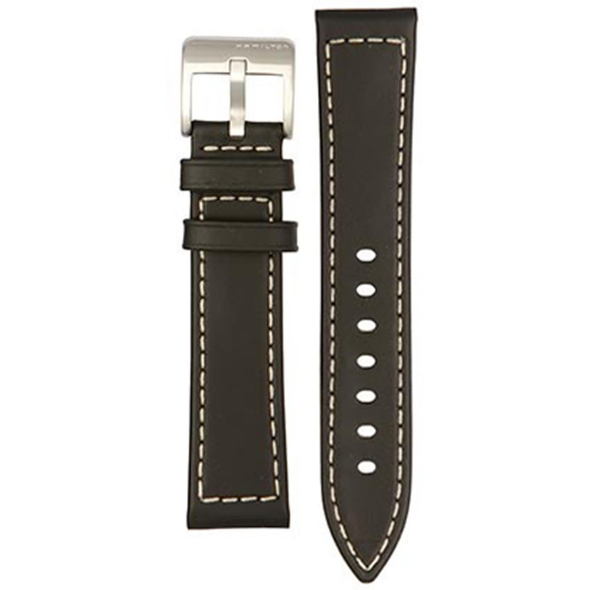 Hamilton Khaki Field Black Leather Strap H690704110 - WatchNation