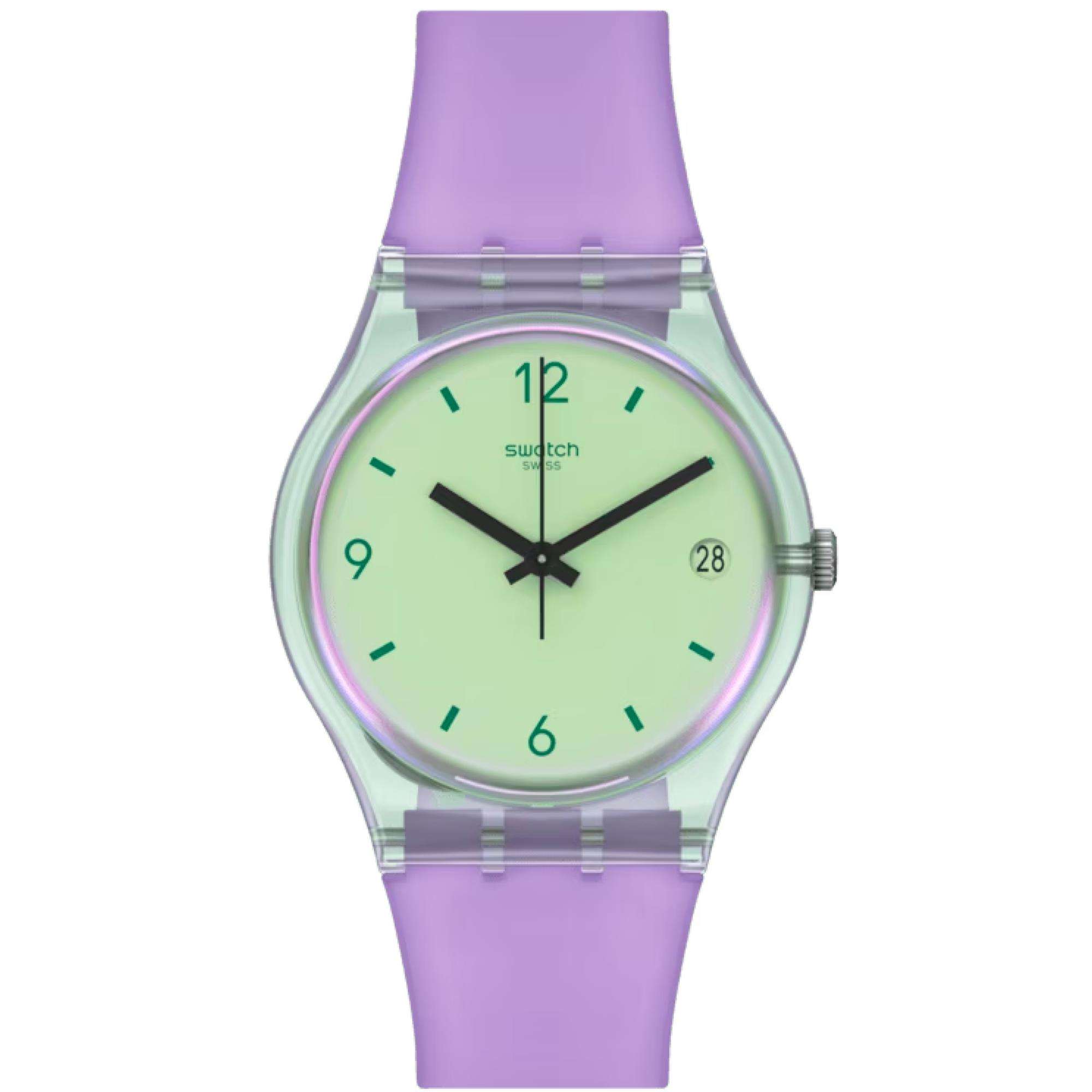 Swatch Mystic Sunrise Quartz Green Dial Unisex Watch SO28G401 - WatchNation
