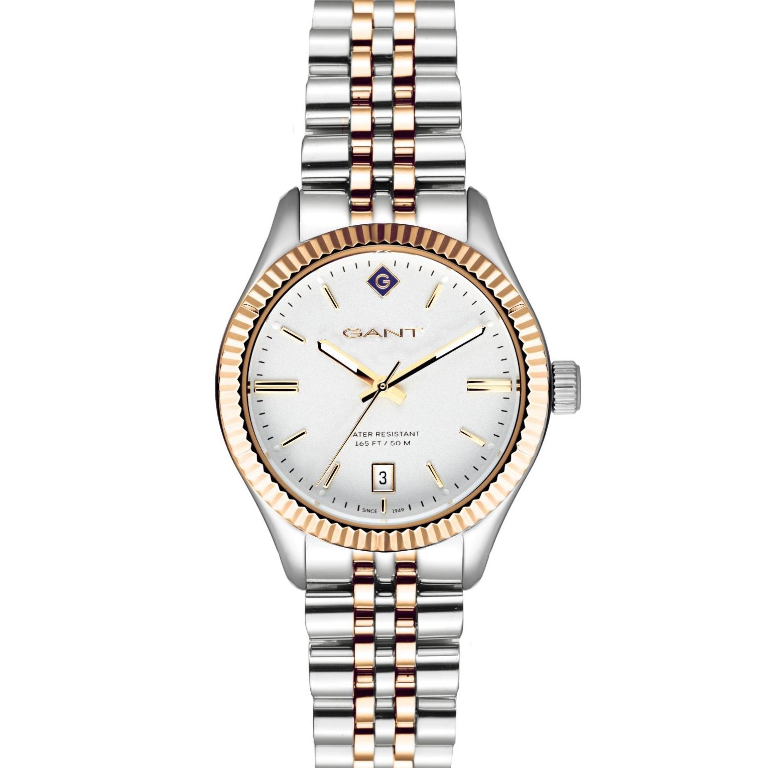 Gant Sussex Quartz Silver Dial Two-Tone Steel Bracelet Ladies Watch ...