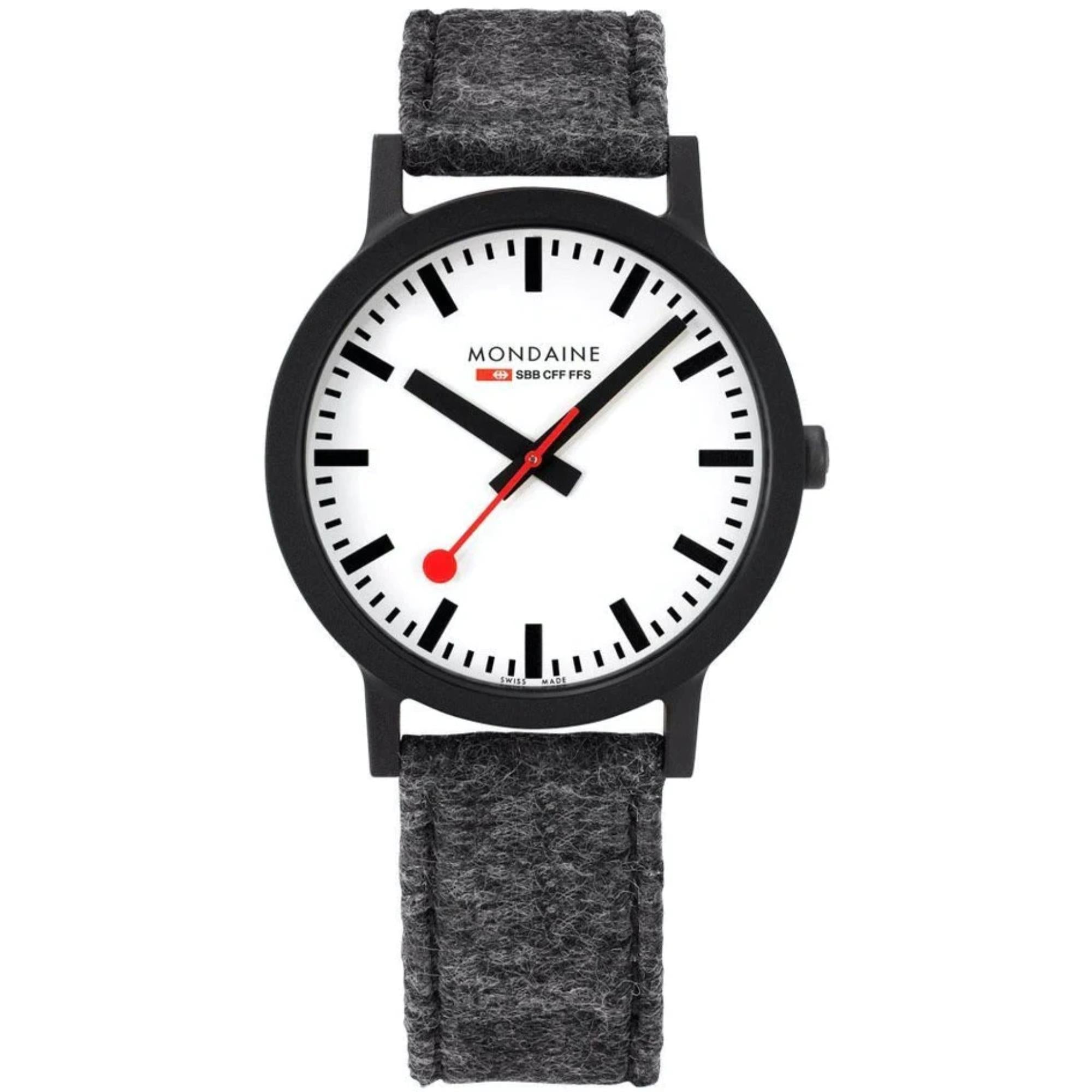 Mondaine Official Swiss Railways Essence Quartz White Dial Men's Watch ...