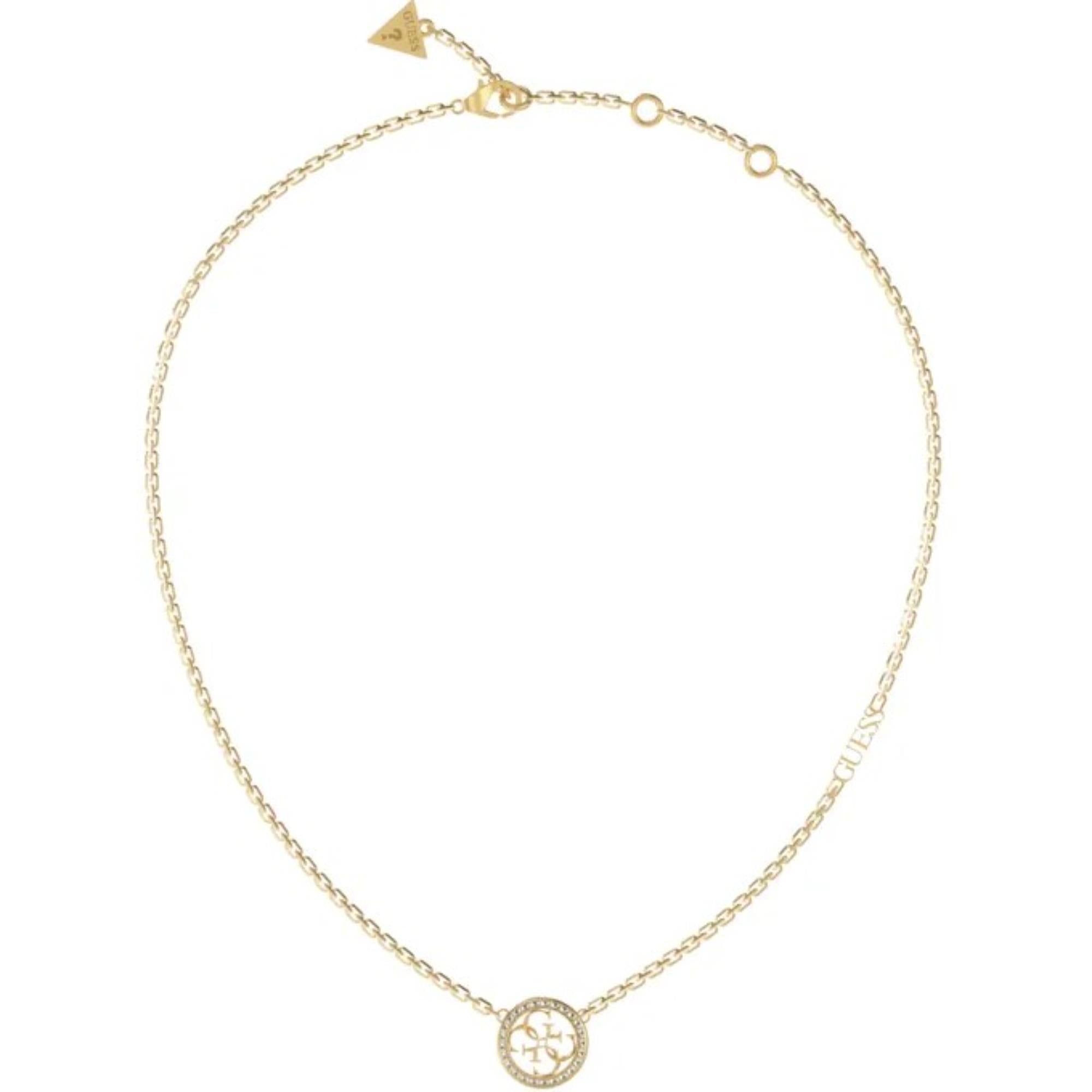 Guess Life Women’s 4G Pendant Necklace in Yellow Gold UBN02141YG ...