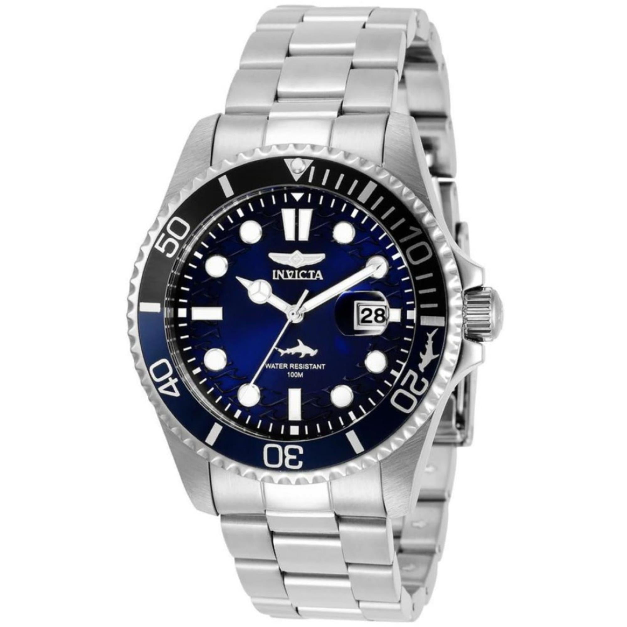 Invicta 44716 Pro Diver Quartz Blue Dial Steel Strap Men's Watch