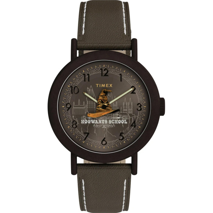 Timex Weekender 37mm Brown Dial Leather Mens Quartz Watch TW2Y77000